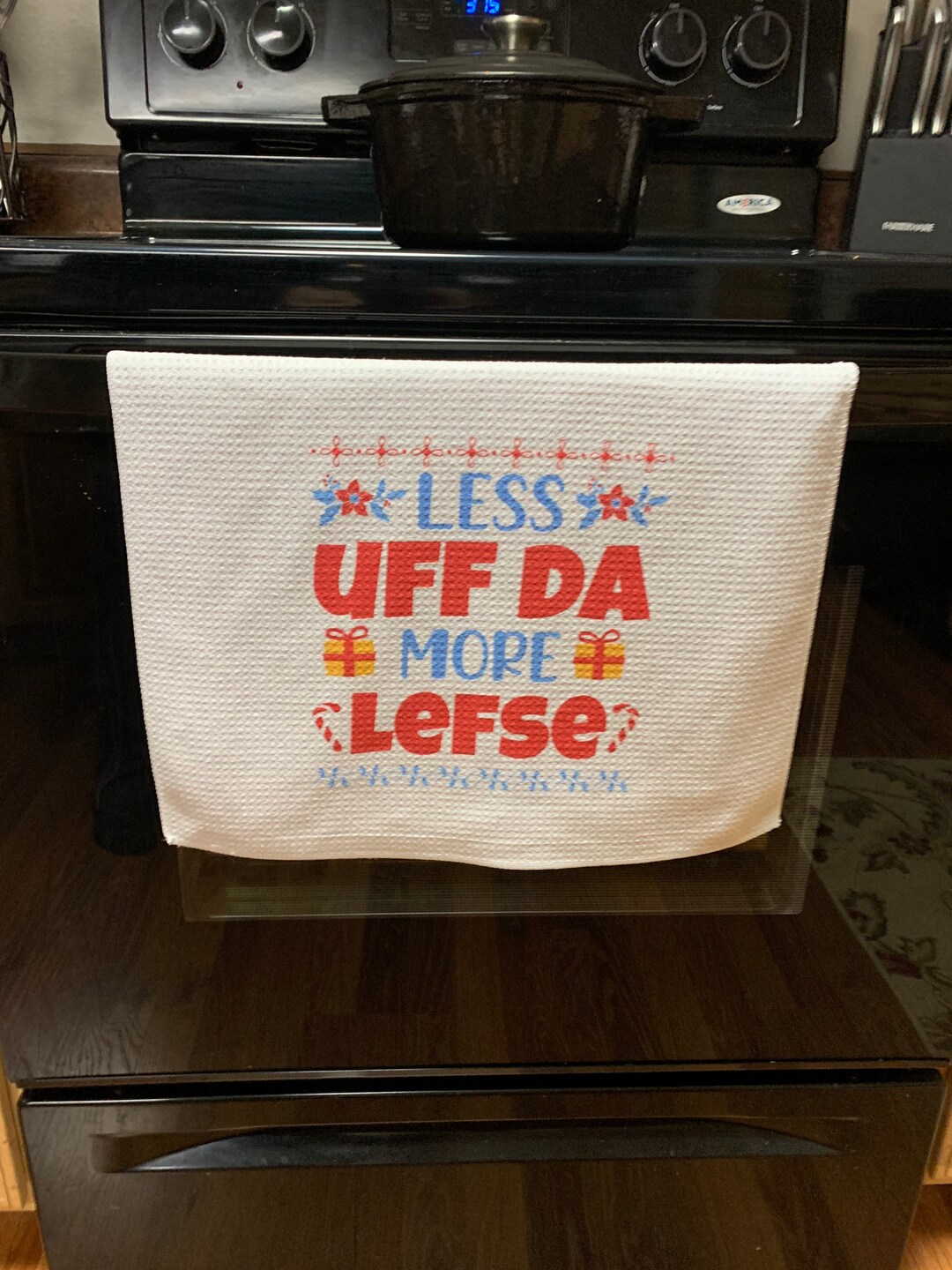 Lefse Uff Da Kitchen Dish Towels Christmas - Etsy