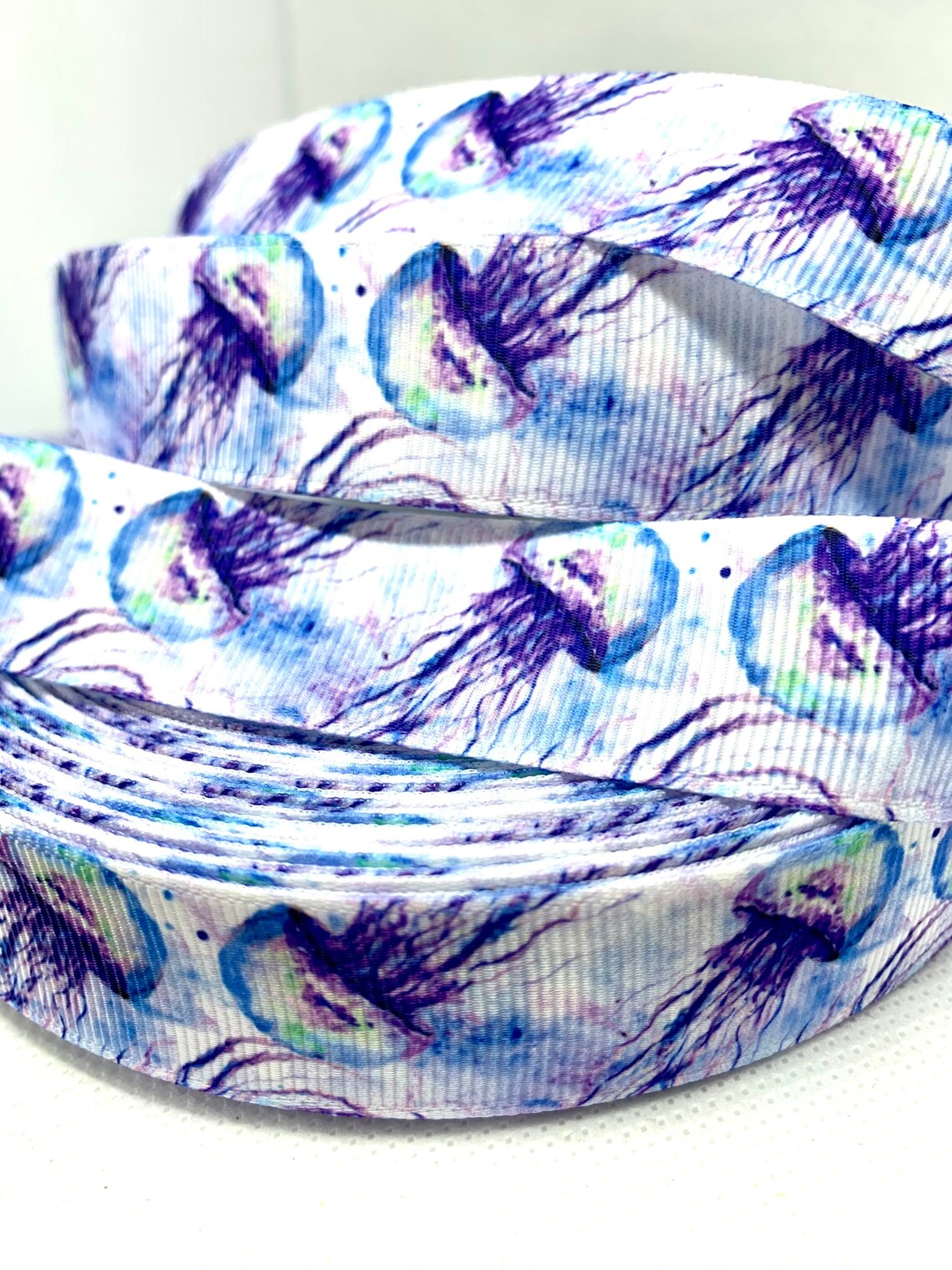 Sea Life Jellyfish Grosgrain Ribbon 1 Yard - Etsy