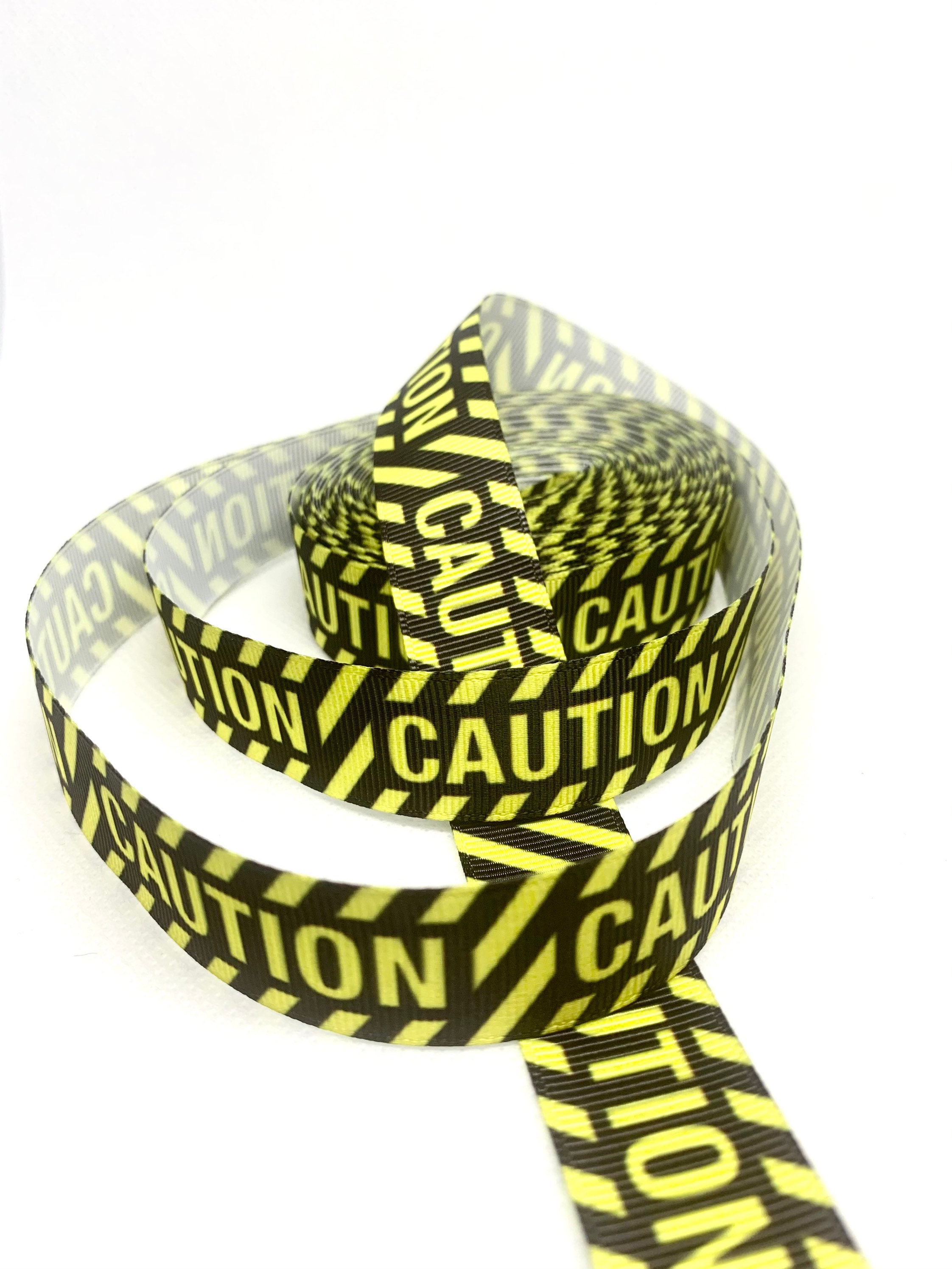 Caution Sign Grosgrain Ribbon 1 Yard 22mm | Etsy