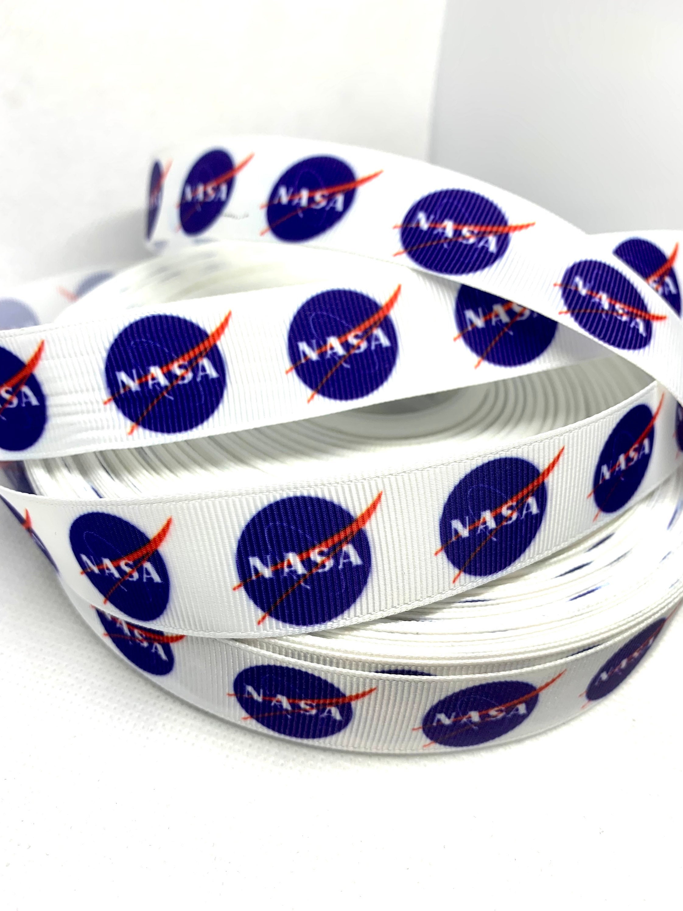 NASA Logo Grosgrain Ribbon 1 Yard 22mm - Etsy