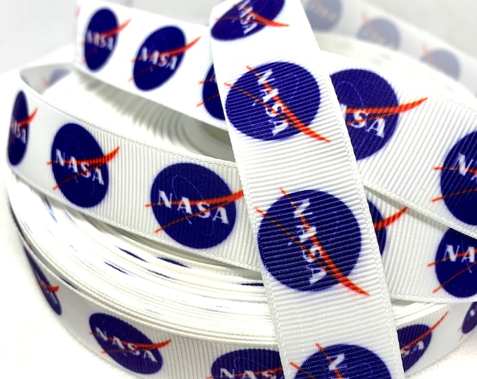 NASA Logo Grosgrain Ribbon 1 Yard 22mm - Etsy