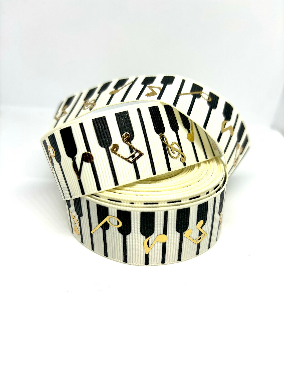 Gold Topped Cream Musical Note Piano Grosgrain Ribbon 1 Yard - Etsy