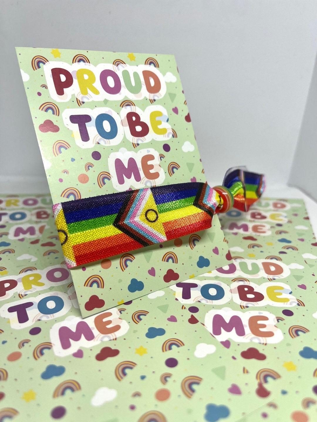 Proud to Be Me LGBTQ+ Wristband, Elastic Wristband, Wristband Woman ...