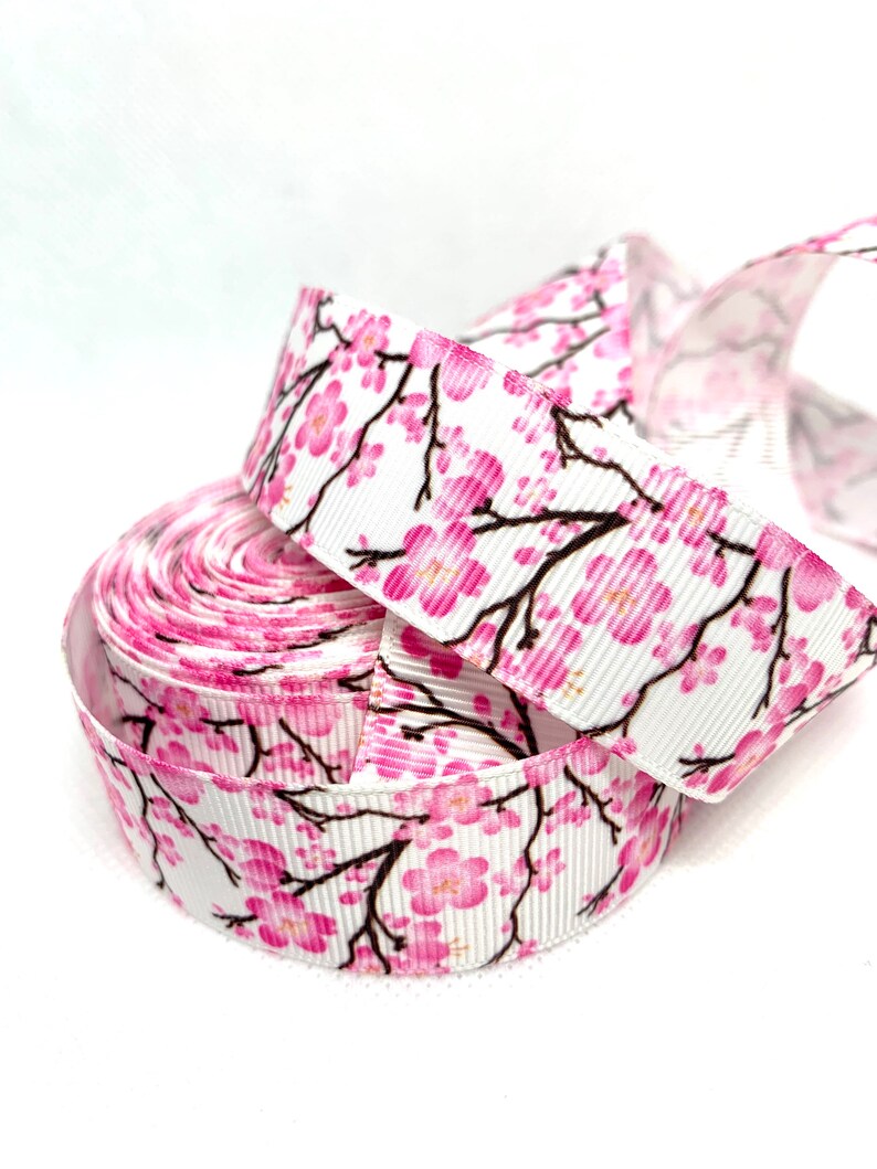 Cherry Blossom 25mm Grosgrain Ribbon 1 Yard - Etsy