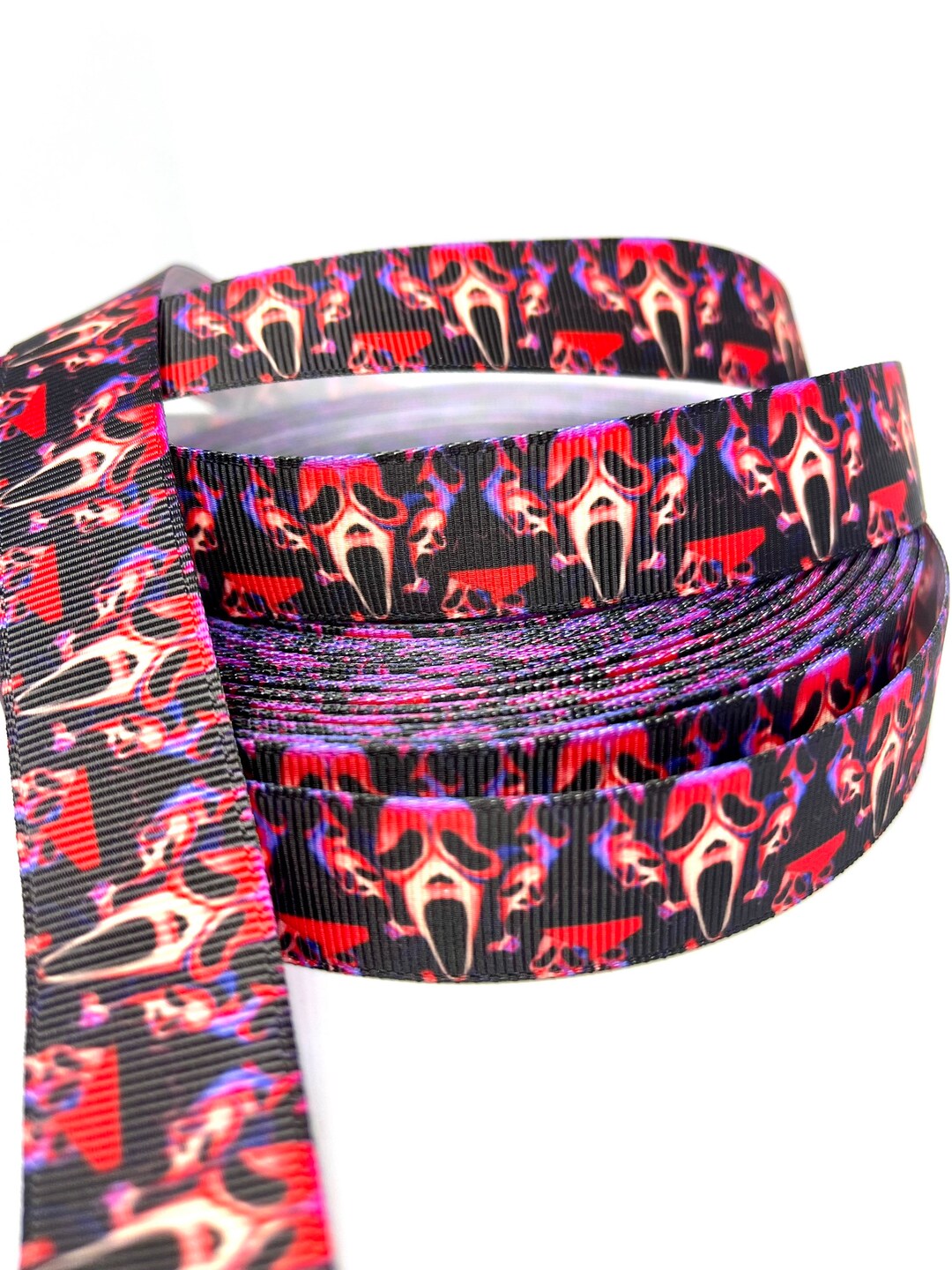 Horror Red Ghost Face Mask Grosgrain Ribbon 1 Yard 22mm - Etsy