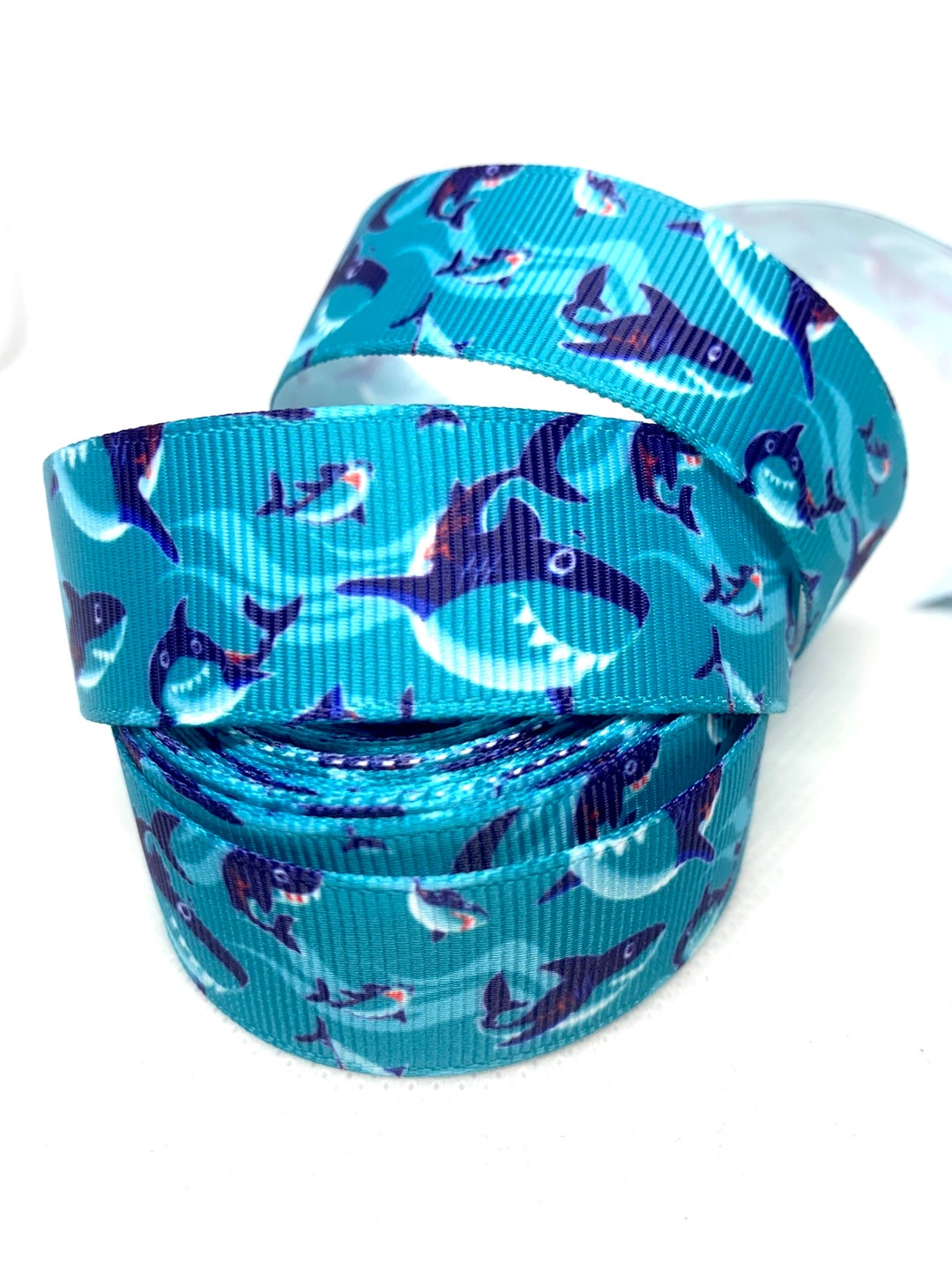 Cartoon Sharks Grosgrain Ribbon 1 Yard 22mm - Etsy