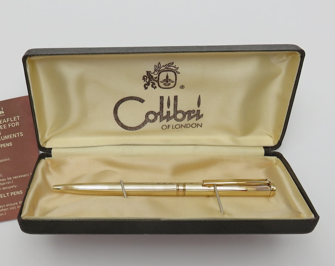 Colibri of London Gold-toned Ballpoint Pen in Box (1980s-1990s) - Etsy