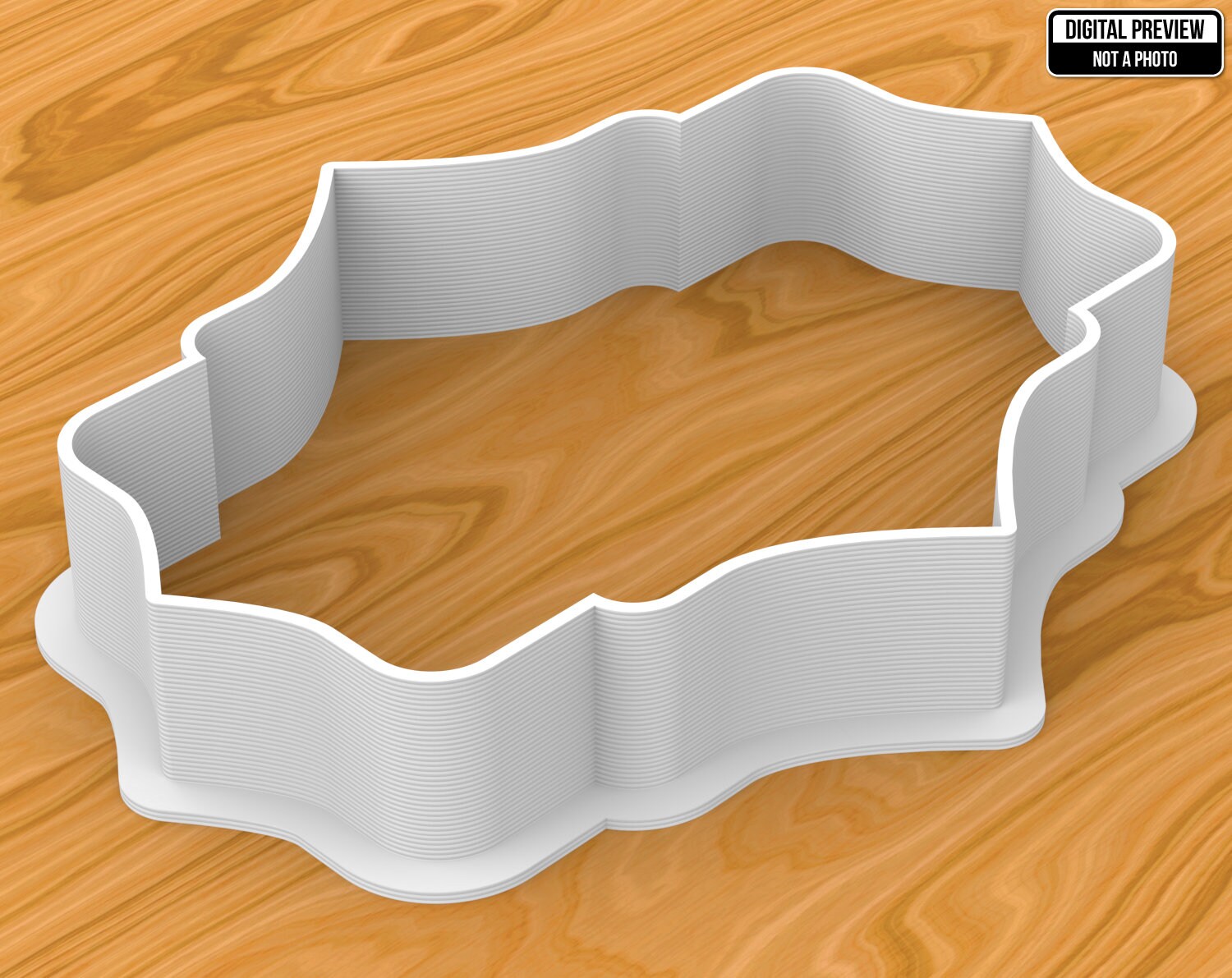 Asha Plaque Frame Cookie Cutter Selectable sizes Sharp Edge | Etsy