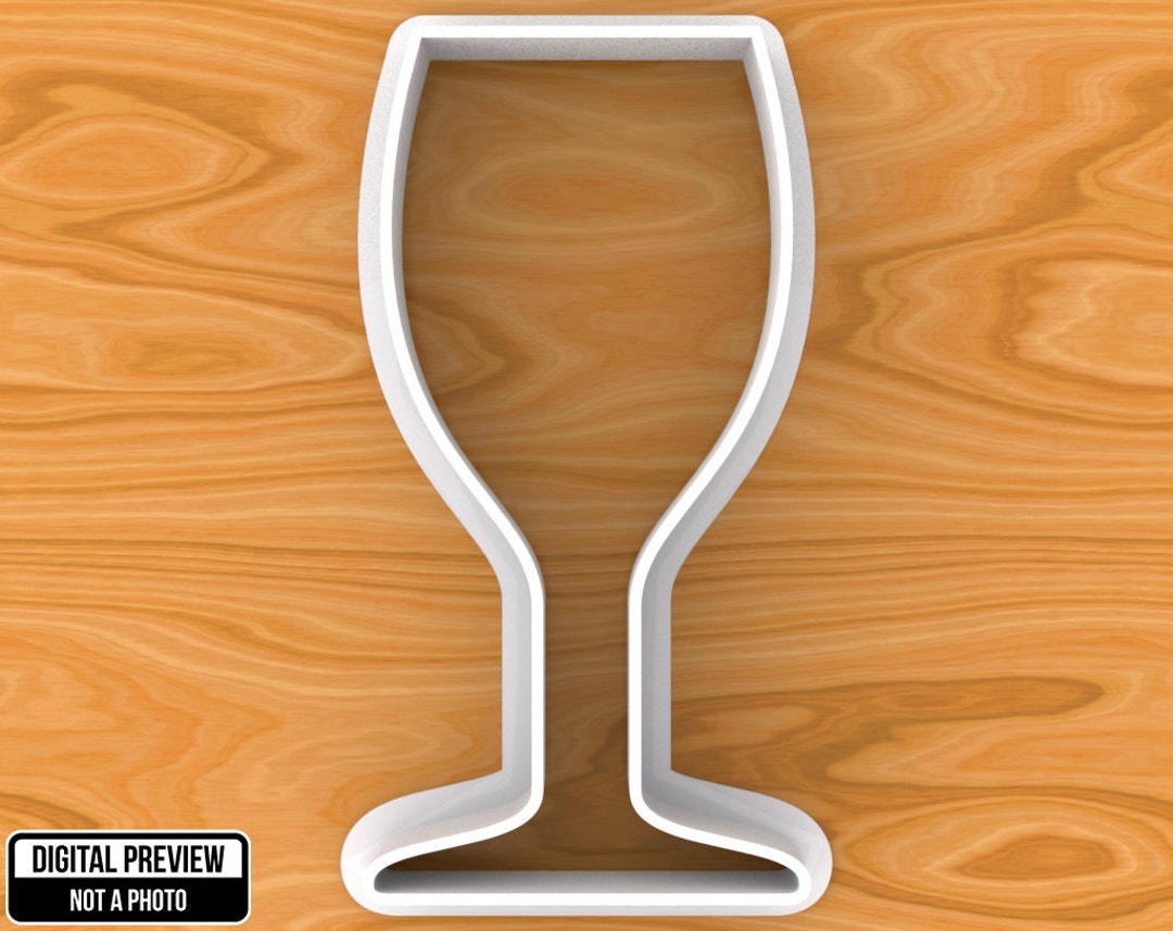 Wine Glass Cookie Cutter Selectable Sizes Sharp Edge Upgrade - Etsy