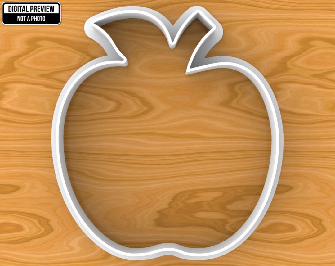 Apple Cookie Cutter, Selectable Sizes, Sharp Edge Upgrade Available - Etsy