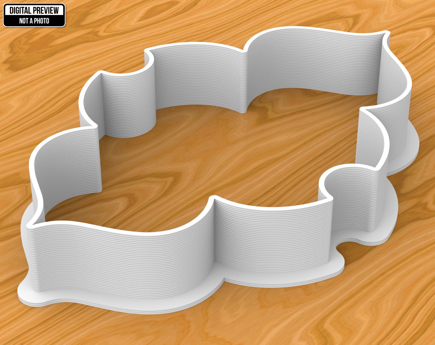 Monique Plaque Frame Cookie Cutter Selectable Sizes Sharp | Etsy