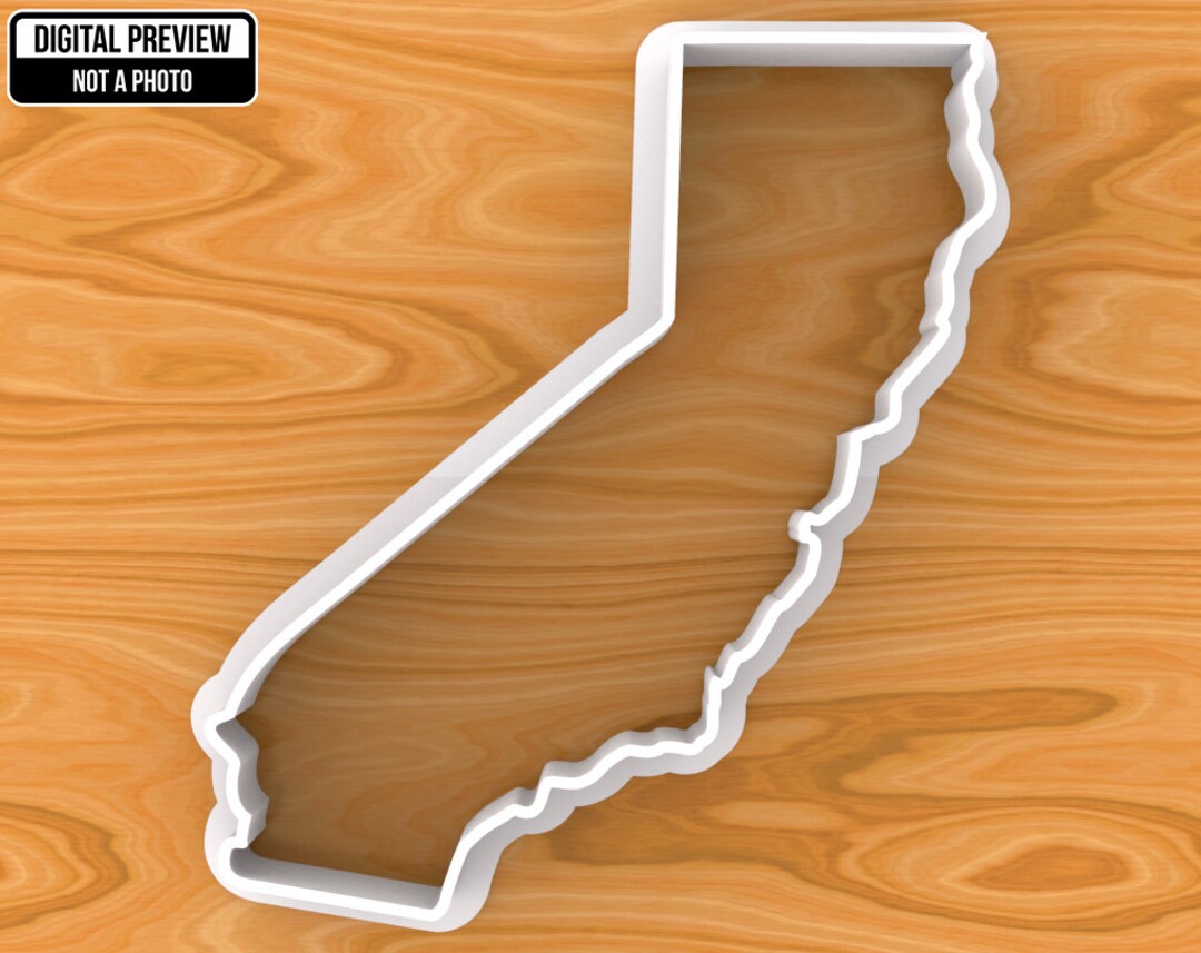 California State Dough Fondant Cookie Cutter, Selectable Sizes SKU1176 ...