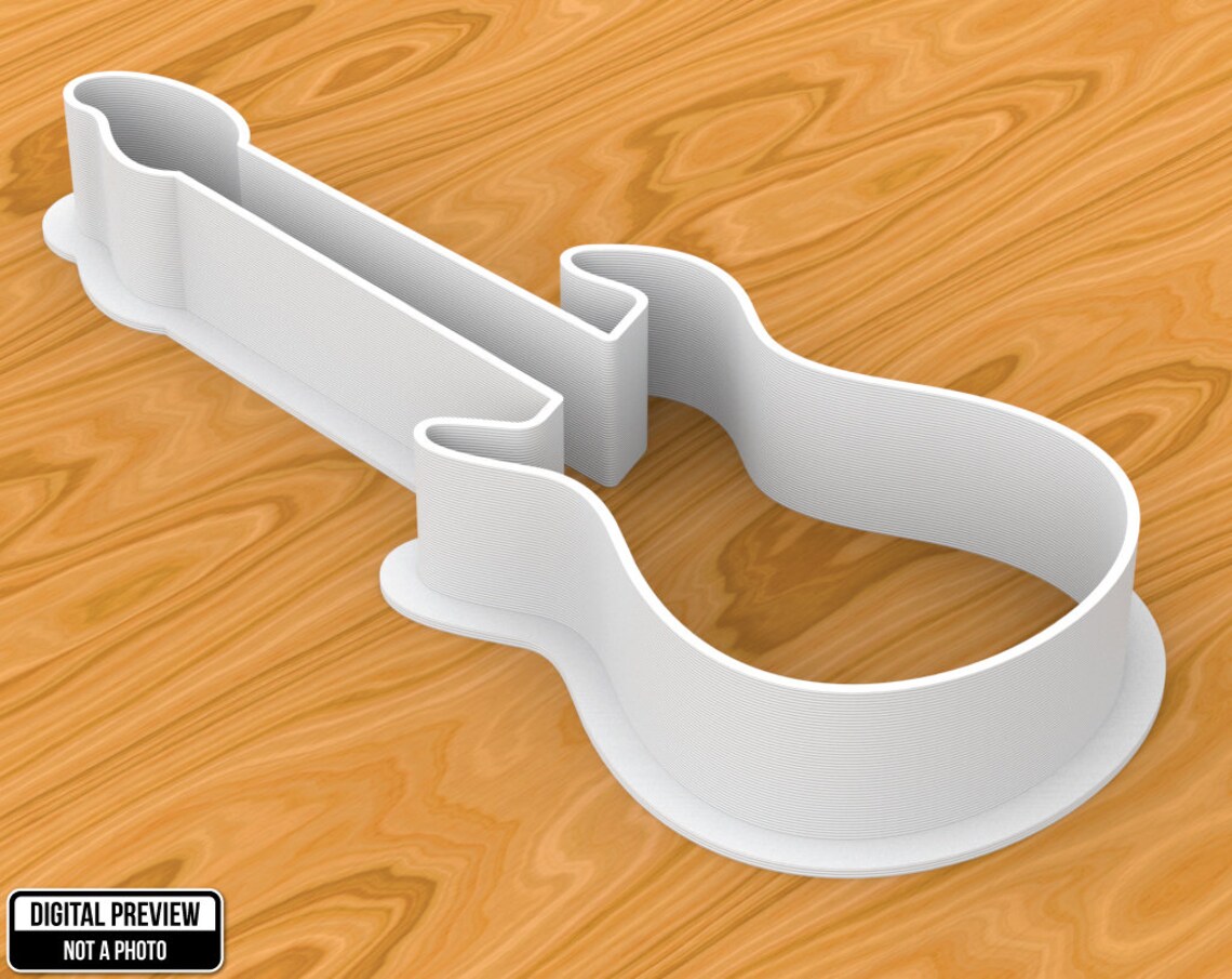 Electric Guitar Cookie Cutter Selectable Sizes Sharp Edge - Etsy