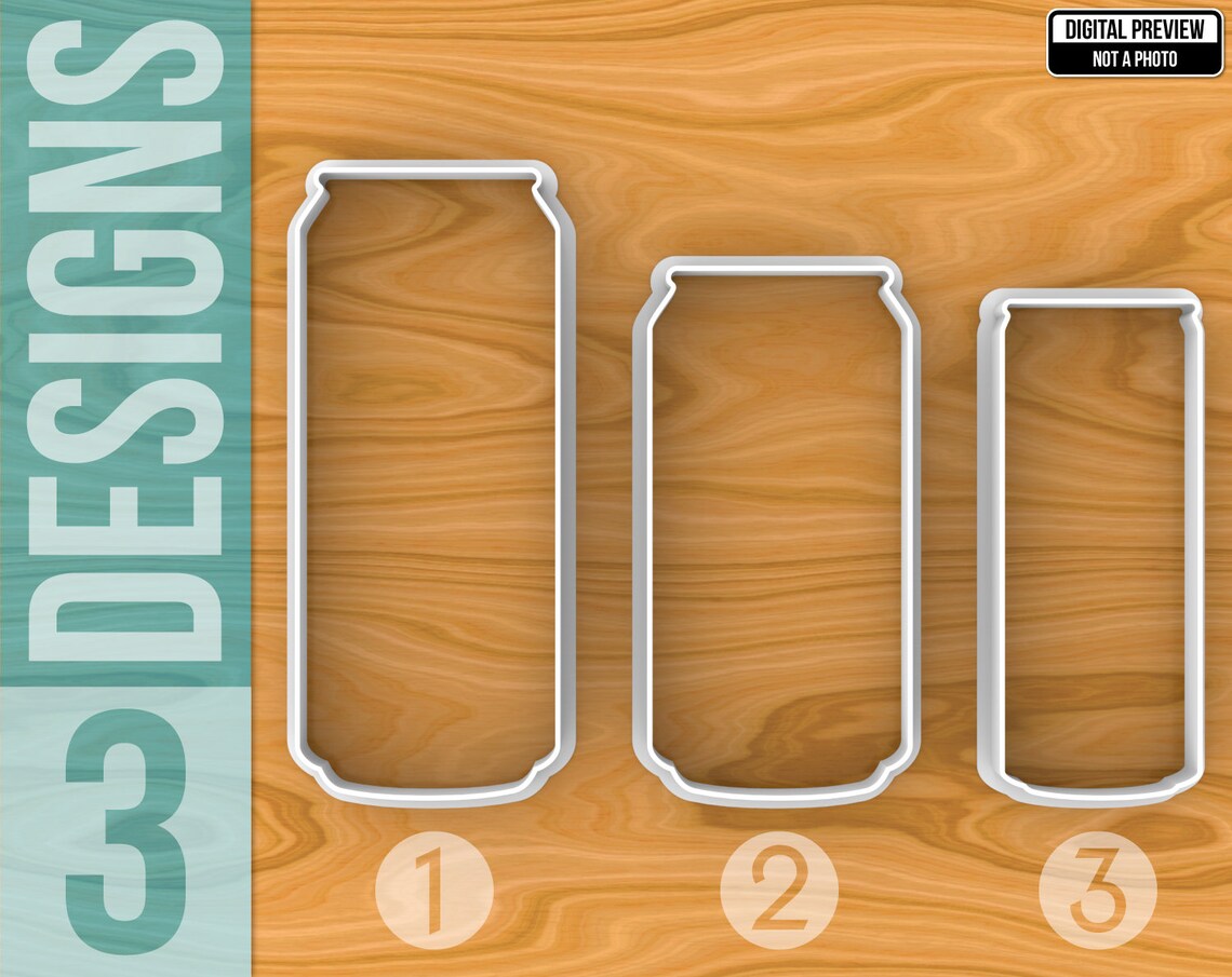 Soda Can Cookie Cutter Selectable sizes and Designs Sharp | Etsy