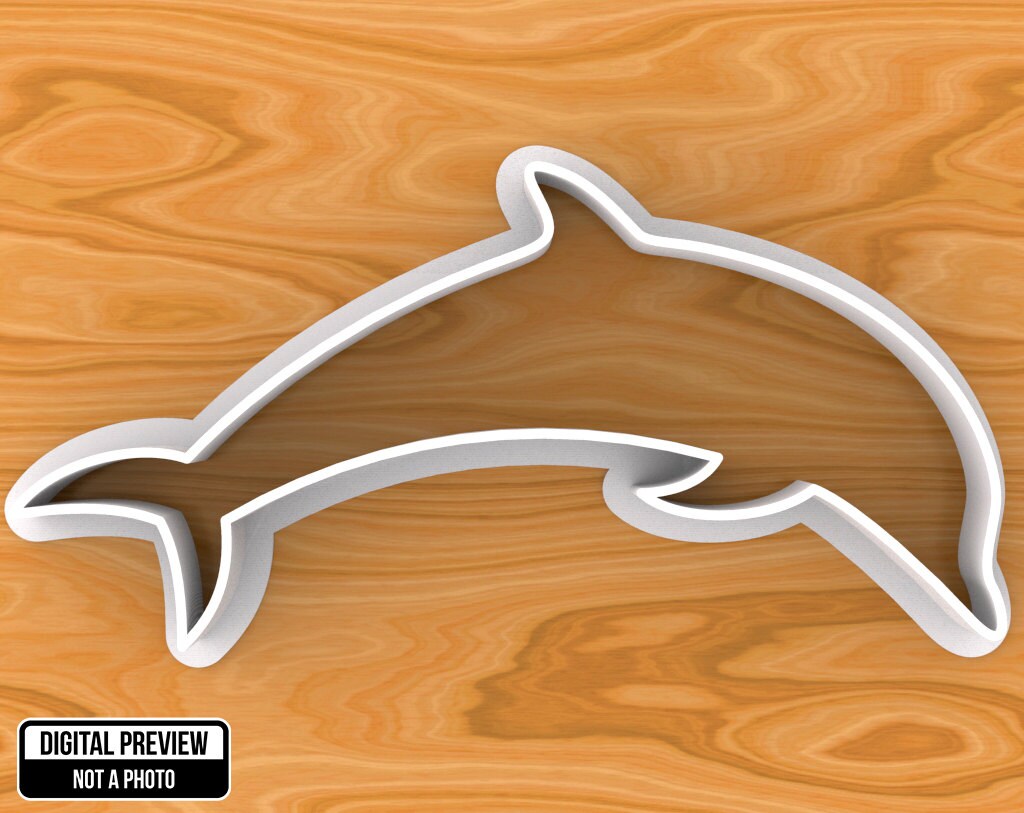 Dolphin Cookie Cutter Selectable Sizes Sharp Edge Upgrade | Etsy