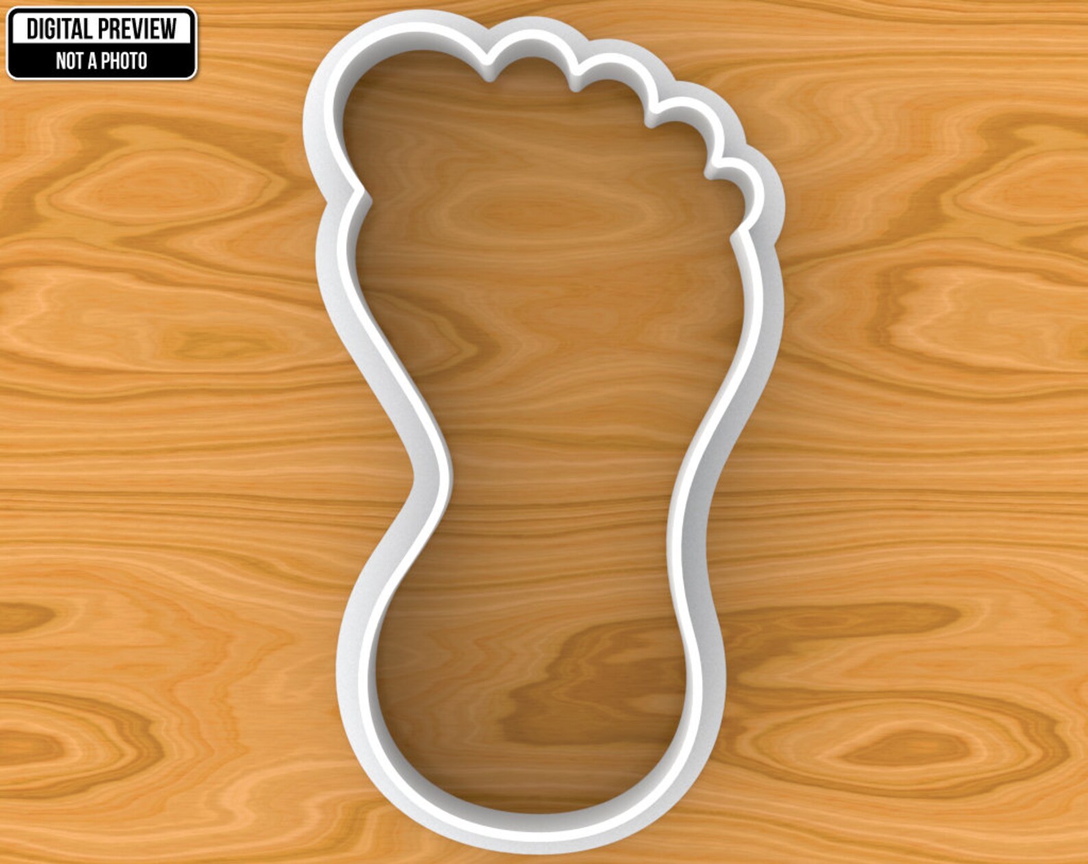 Baby Foot Cookie Cutter, Selectable Sizes, Sharp Edge Upgrade Available ...
