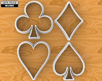 Playing Cards Cookie Cutter - Etsy