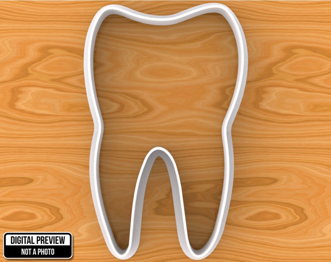 Tooth Cookie Cutter, Selectable Sizes, Sharp Edge Upgrade Available ...