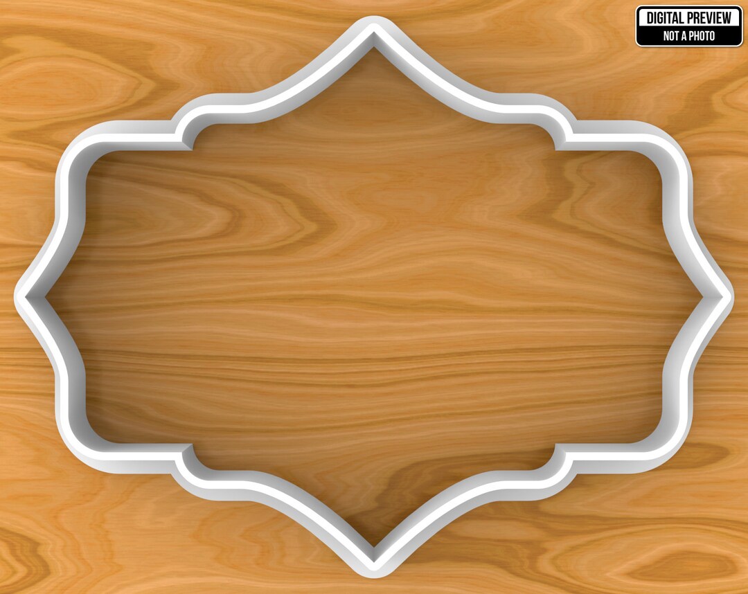 Asha Plaque Frame Cookie Cutter, Selectable Sizes, Sharp Edge Upgrade ...