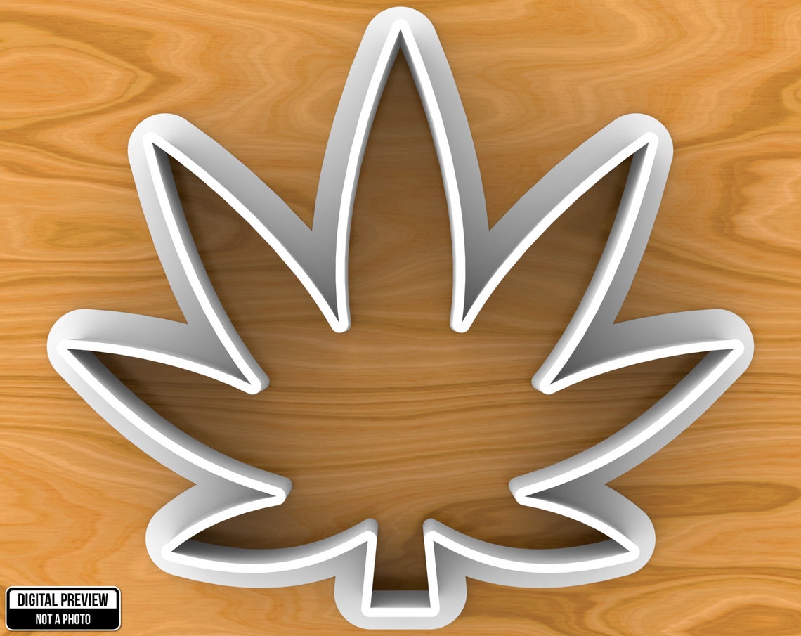 Marijuana Leaf Cookie Cutter Selectable Sizes Sharp Edge - Etsy