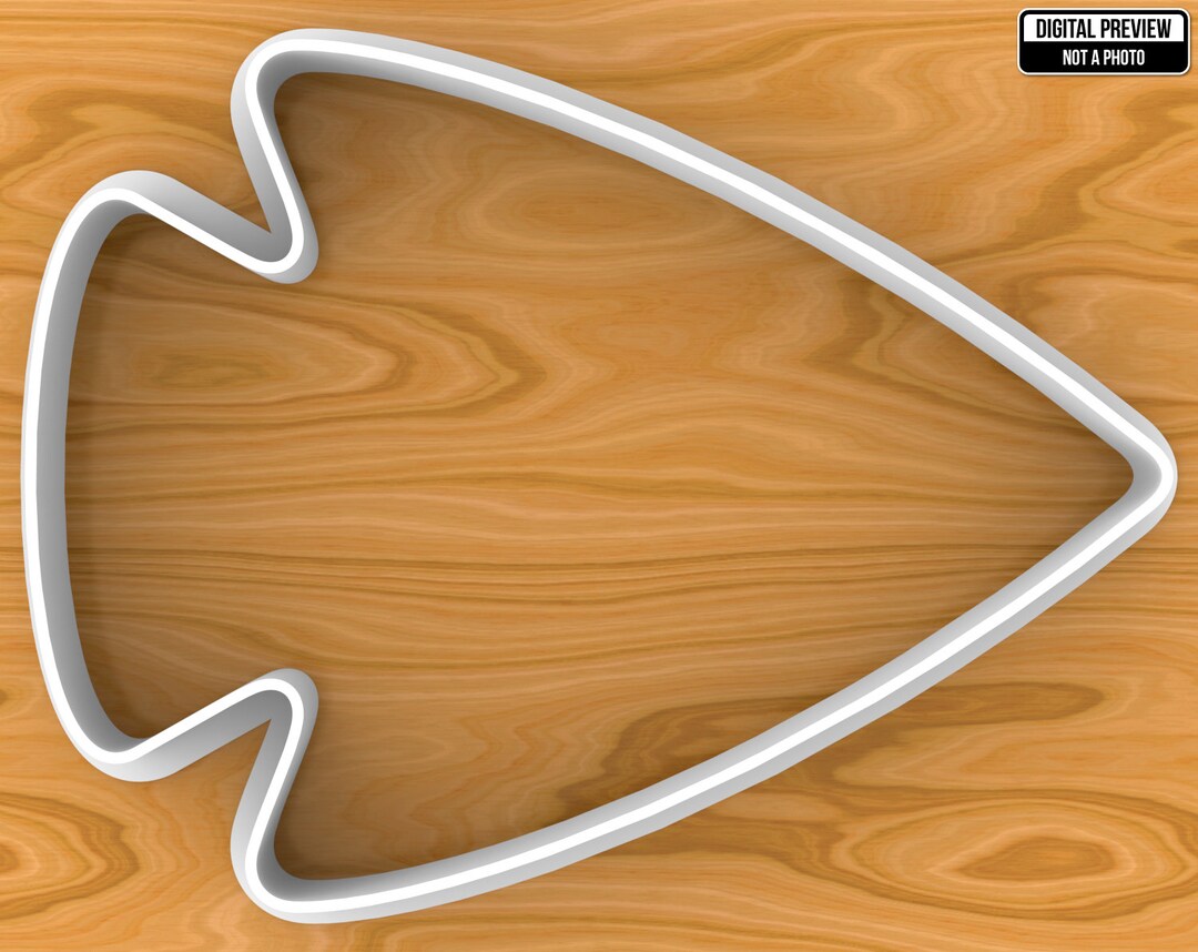 Native American Flint Arrowhead Cookie Cutter, Selectable Sizes, Sharp ...