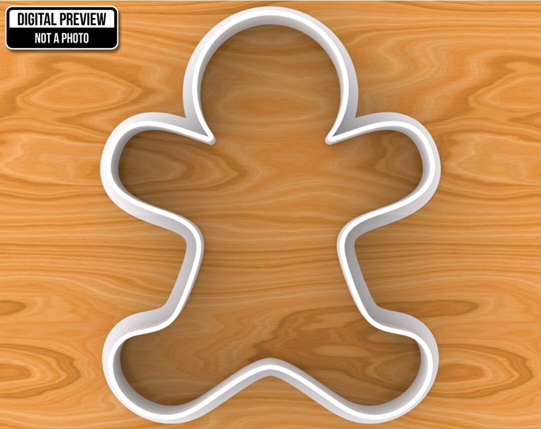 Gingerbread Man Cookie Cutter Selectable Sizes Sharp Edge Etsy
