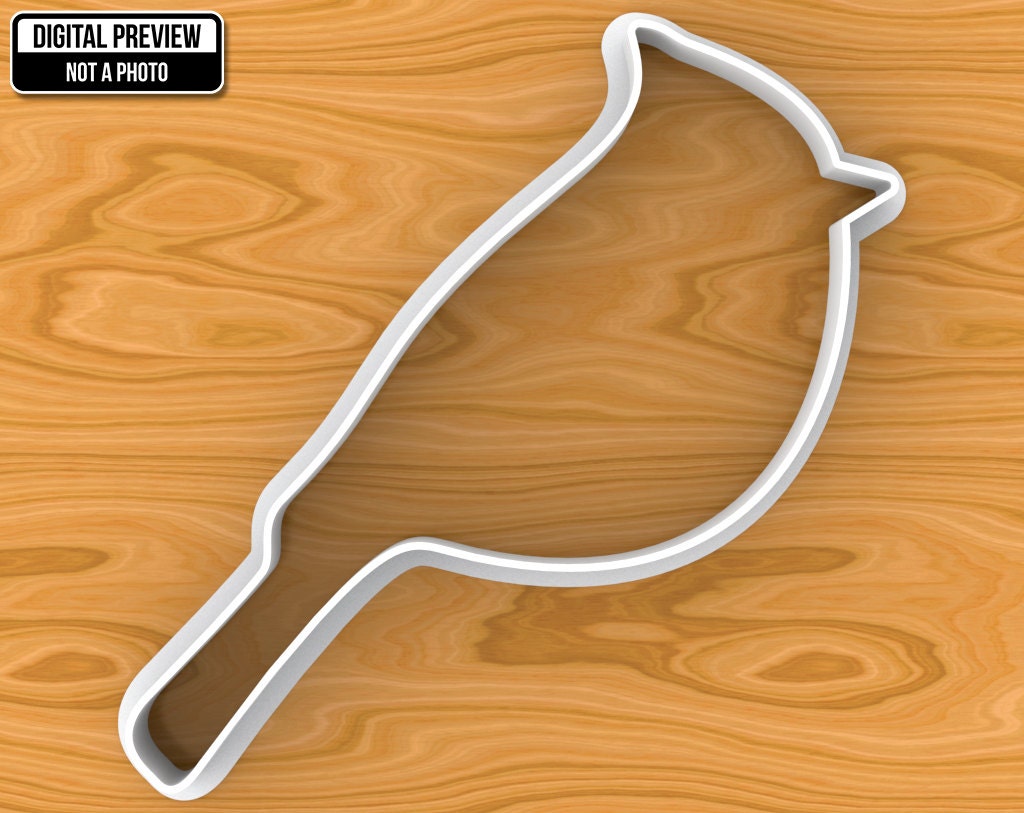 Cardinal Bird Cookie Cutter Selectable sizes Sharp Edge | Etsy