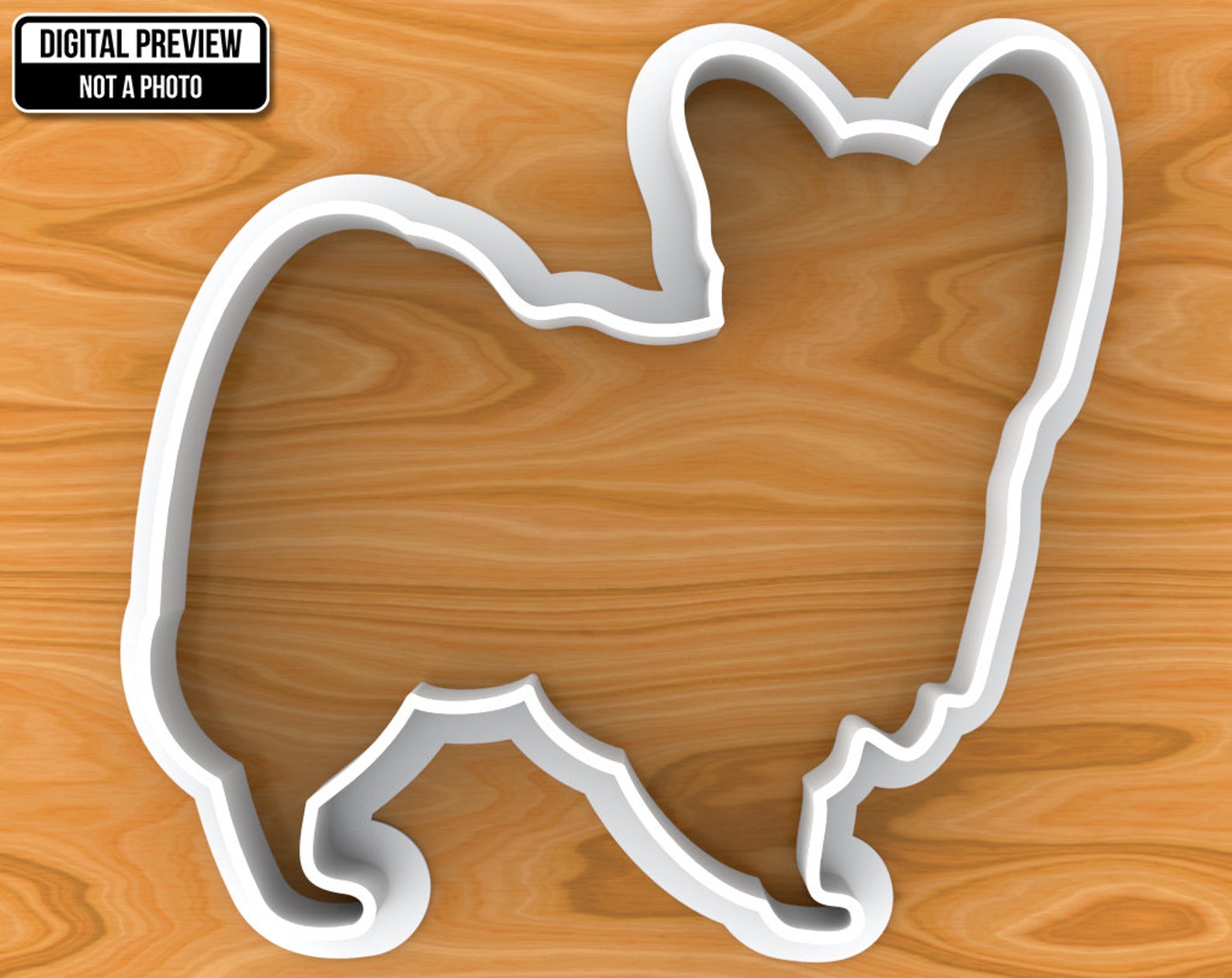Papillon Dog Treat Cookie Cutter Selectable Sizes Sharp Edge - Etsy
