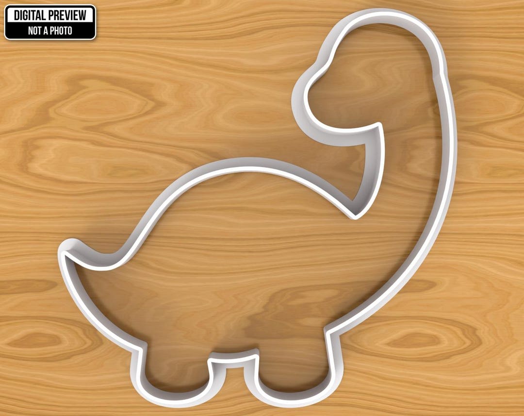Dinosaur Brontosaurus Cookie Cutter, Selectable Sizes, Sharp Edge ...