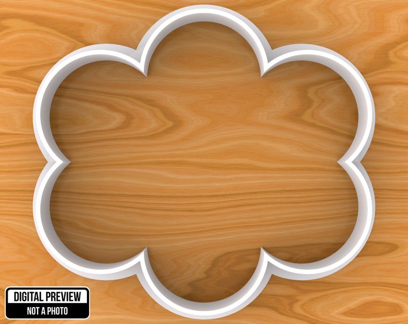 Vintage Cloud Plaque Frame Cookie Cutter Selectable Sizes - Etsy