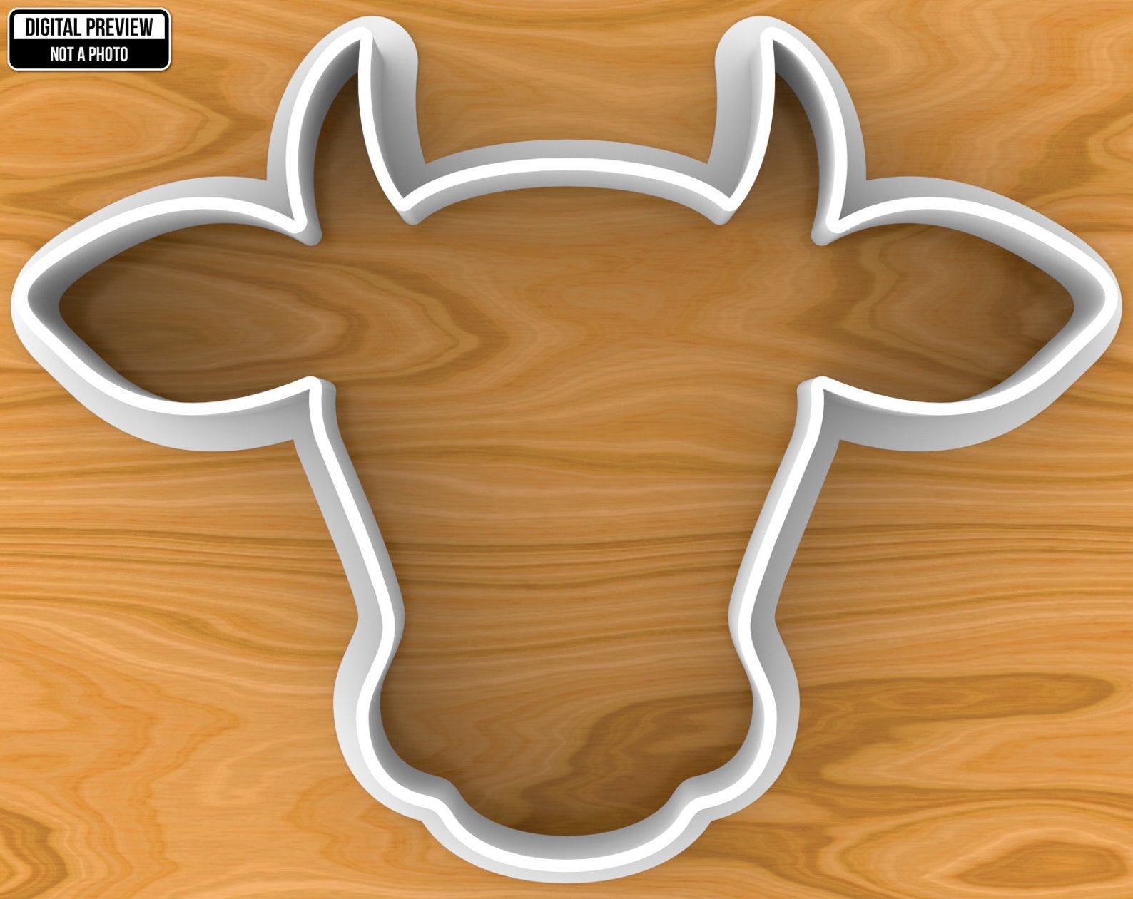 Cow Head Cookie Cutter Selectable Sizes Sharp Edge Upgrade - Etsy