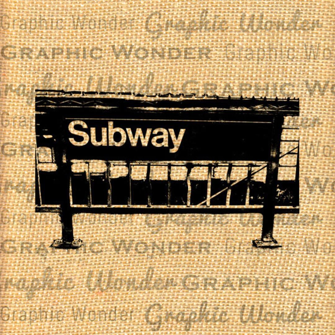 INSTANT DOWNLOAD NYC Subway Sign Download and Print Image Transfer ...