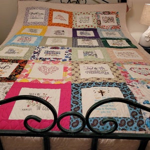 Embroidered Scripture Quilt Bible Verses Bible Blocks - Etsy