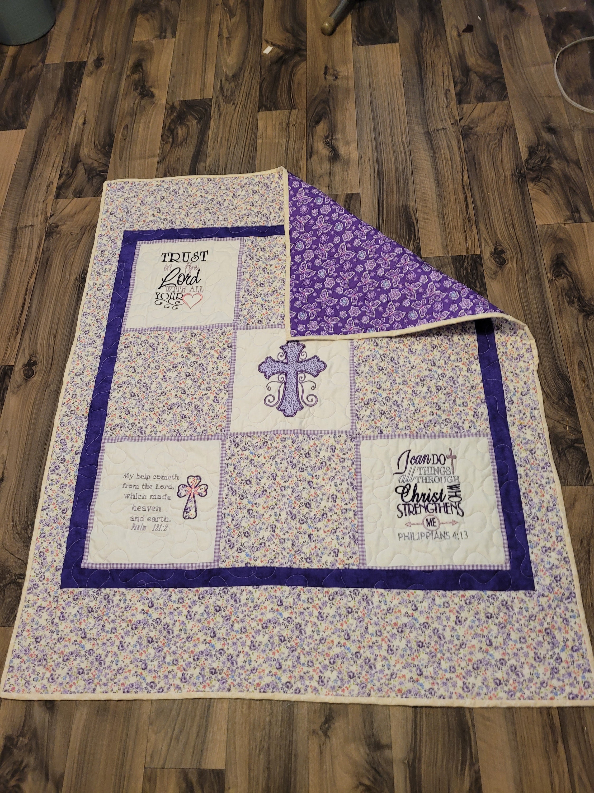Custom Bible Verse Quilt, Scriptures, Chosen Colors, God's Holy Word ...