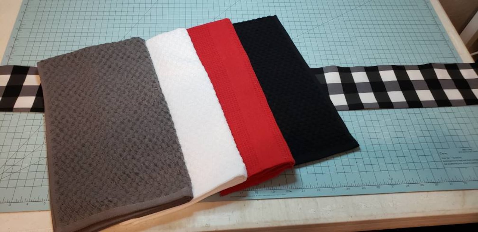 Kitchen Neck Towel/cooking Scarf. Black & White Checked Fabric - Etsy