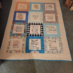 Embroidered Scripture Quilt, Bible Verses, Bible Blocks, Embroidery ...