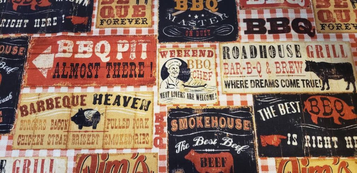 Kitchen Neck Towel/cooking scarf. Barbeque fabric. | Etsy