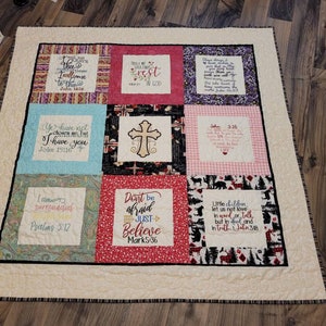 Embroidered Scripture Quilt Bible Verses Bible Blocks - Etsy