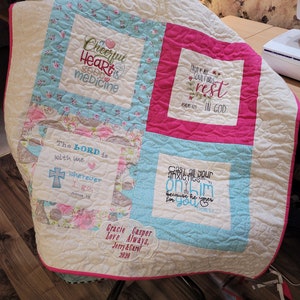 Embroidered Scripture Quilt Bible Verses Bible Blocks - Etsy