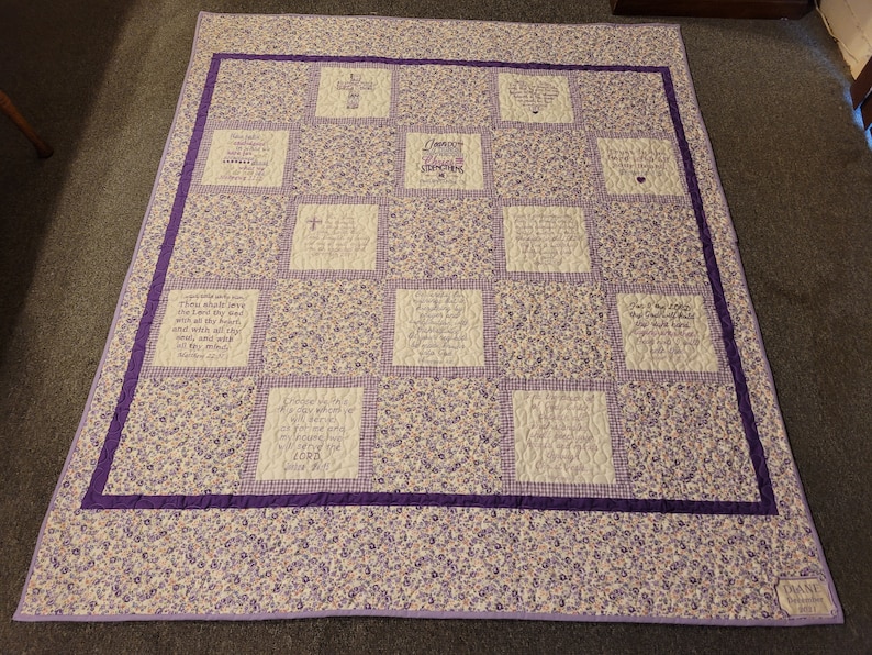 Custom Bible Verse Quilt Scriptures Chosen Colors God's - Etsy