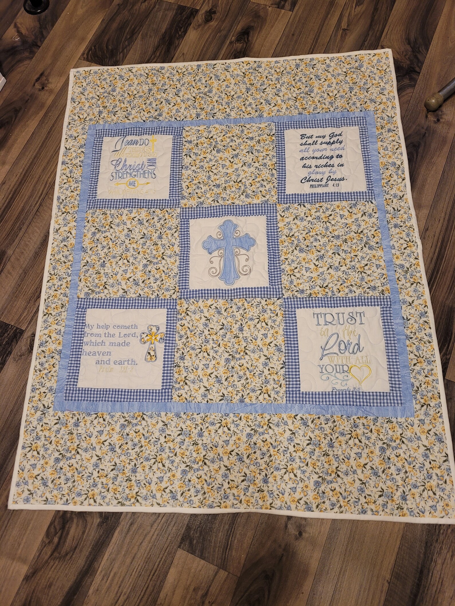 Custom Bible Verse Quilt, Scriptures, Chosen Colors, God's Holy Word ...