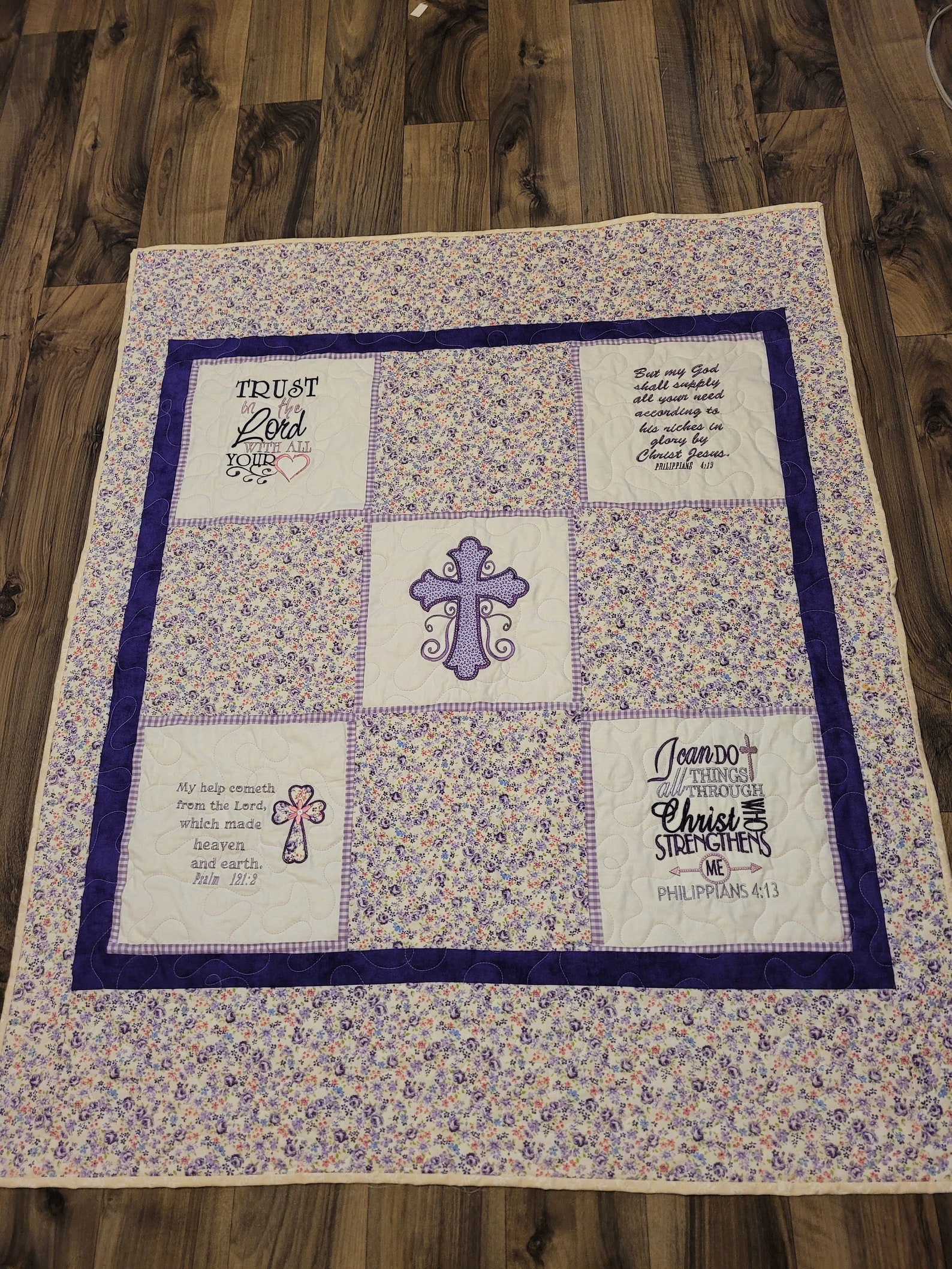 Custom Bible Verse Quilt, Scriptures, Chosen Colors, God's Holy Word ...
