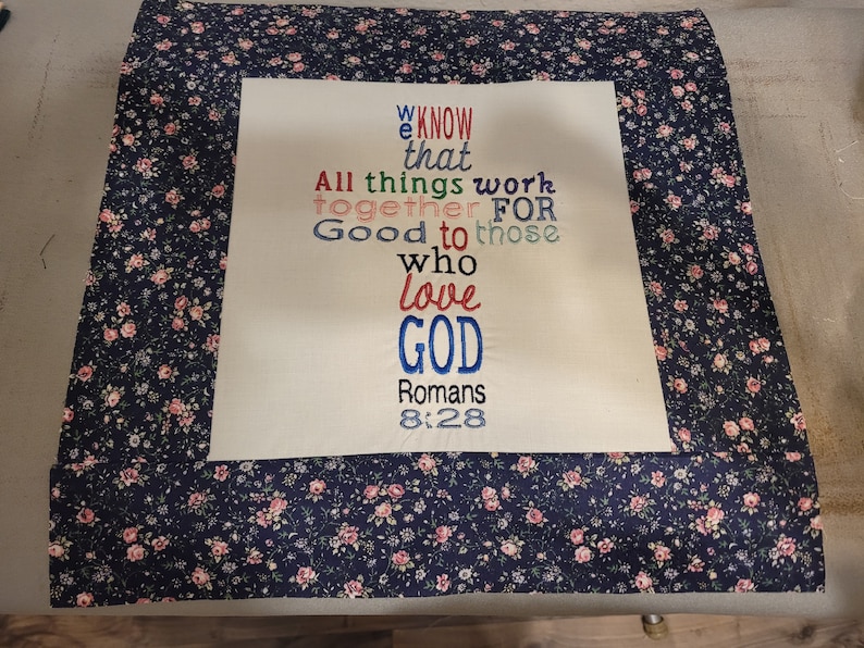 Embroidered Scripture Block....bible Verse, Quilts, Pillows, God's Word ...