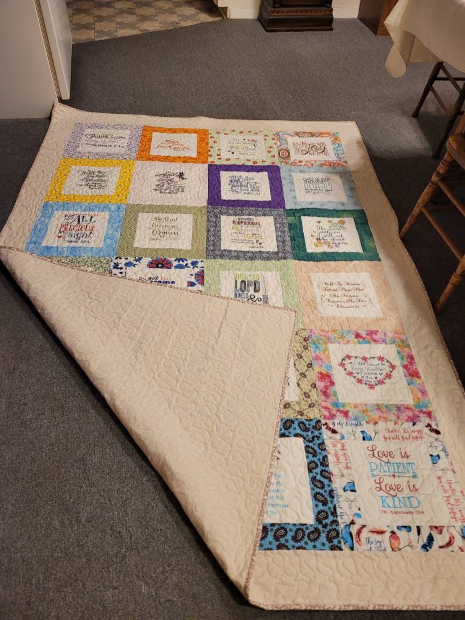 Embroidered Scripture Quilt Bible Verses Bible Blocks - Etsy Finland