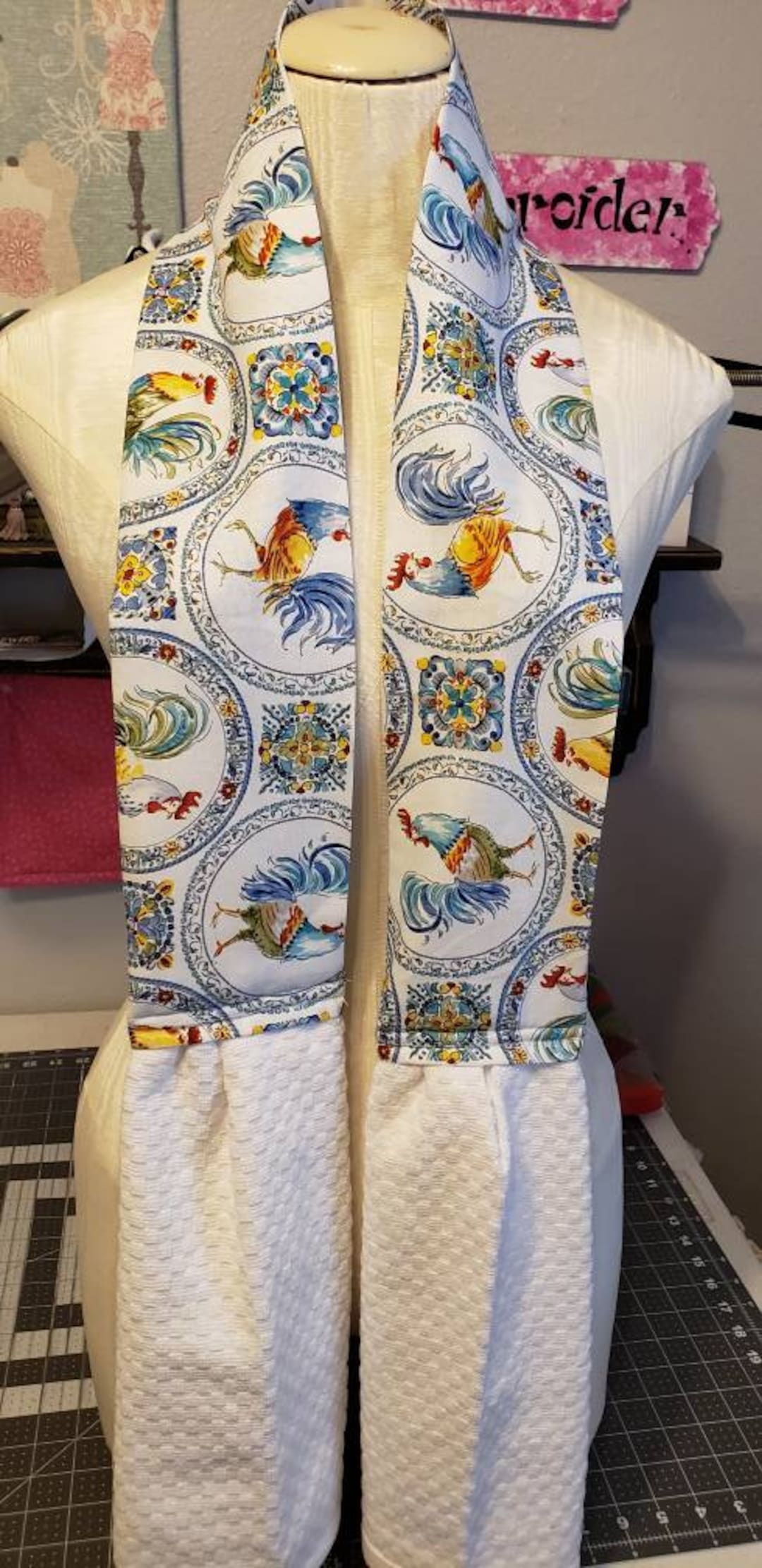 ROOSTER Kitchen Neck Towel/cooking Scarf, Aka Kitchen Boa. 2 Options ...