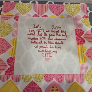 Embroidered Scripture Block....bible Verse, Quilts, Pillows, God's Word ...