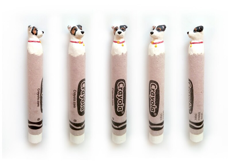 Custom Pet Dog Portrait Crayon Carving - Etsy
