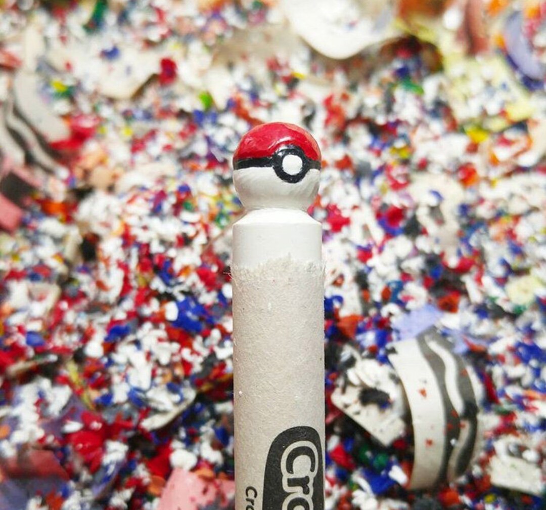 Pokeball Pokemon Crayon Carving - Etsy