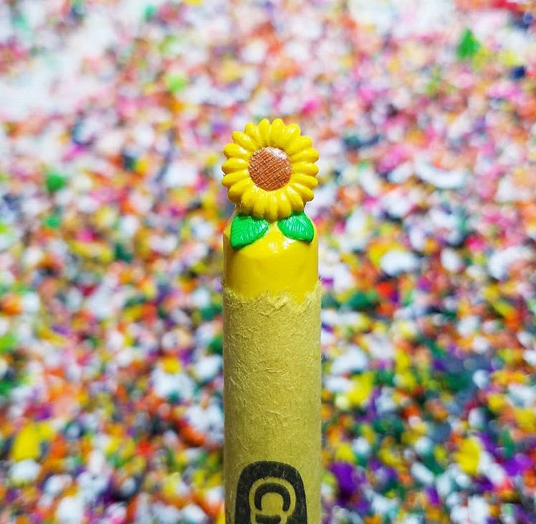 Sunflower Crayon Carving - Etsy