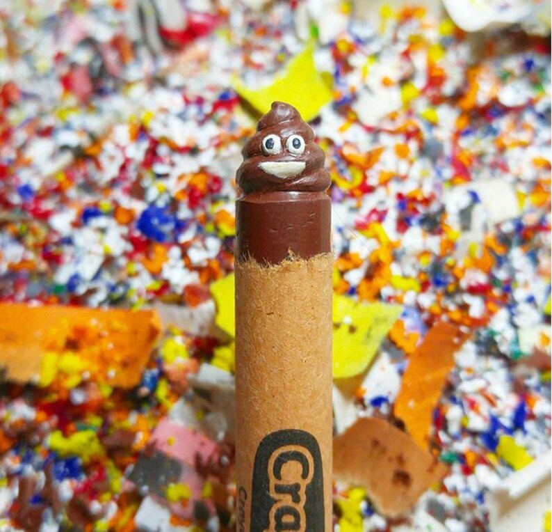 Poop Emoji Crayon Carving - Etsy